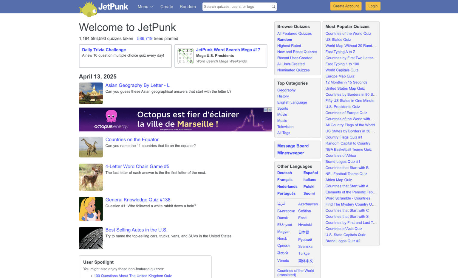 JetPunk : Vous Aimez Les Quizz ? C'est LE Site À Essayer